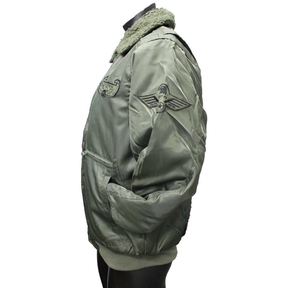 Pacific Flyer Flight Jacket with Patches Olive – The Outdoor Gear Co.