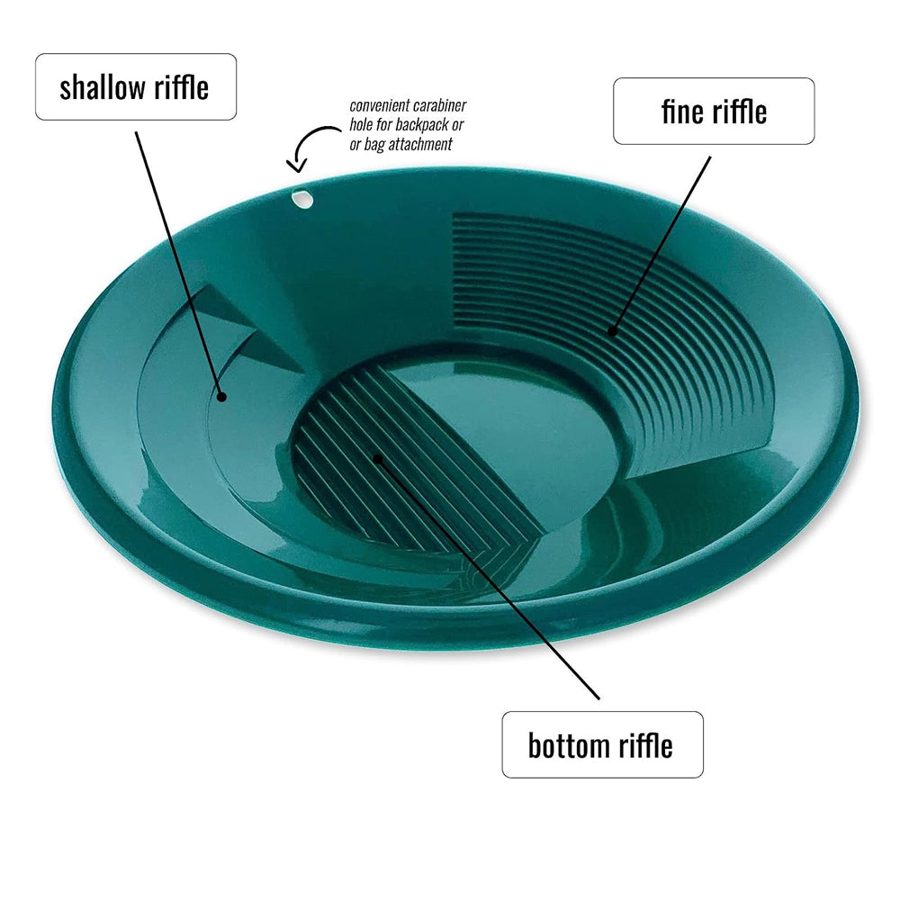 10" Triple Riffle Poly Gold Pan – The Outdoor Gear Co.
